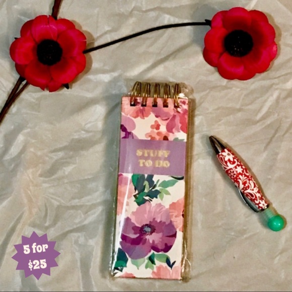 Office | 525 Stuff To Do Floral Spiral Notebook | Poshmark